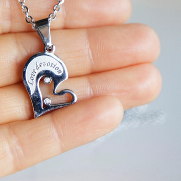 Handmade | Jewelry | Heart Necklace 2 Piece Lovers Jewelry Handmade ...